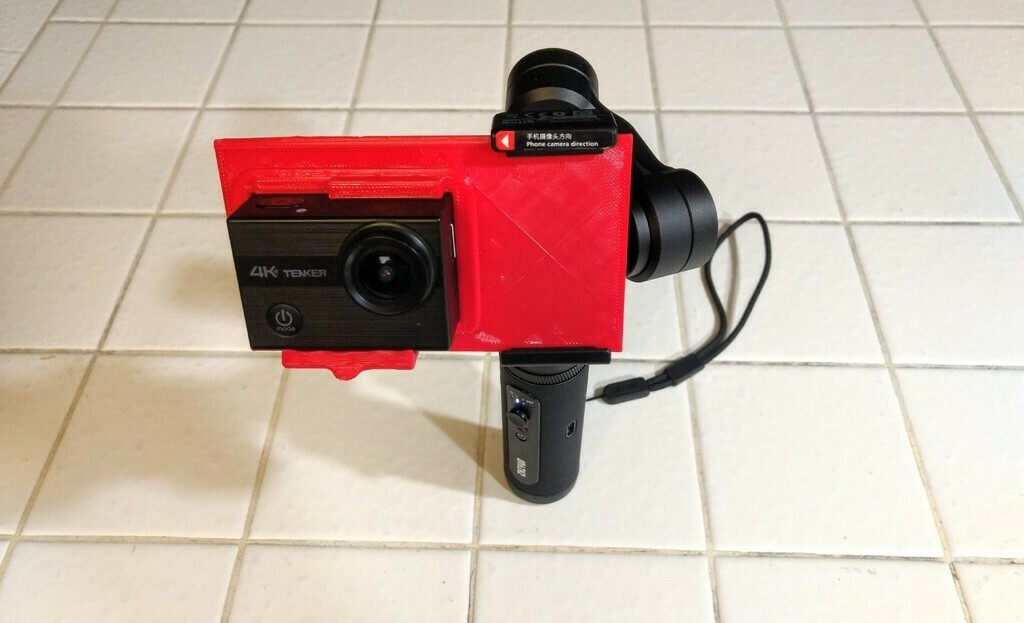 📷 Zhiyun Smooth Q2 Action Camera (Tenker 4K/LD4000) Holder・Free 3D File ...