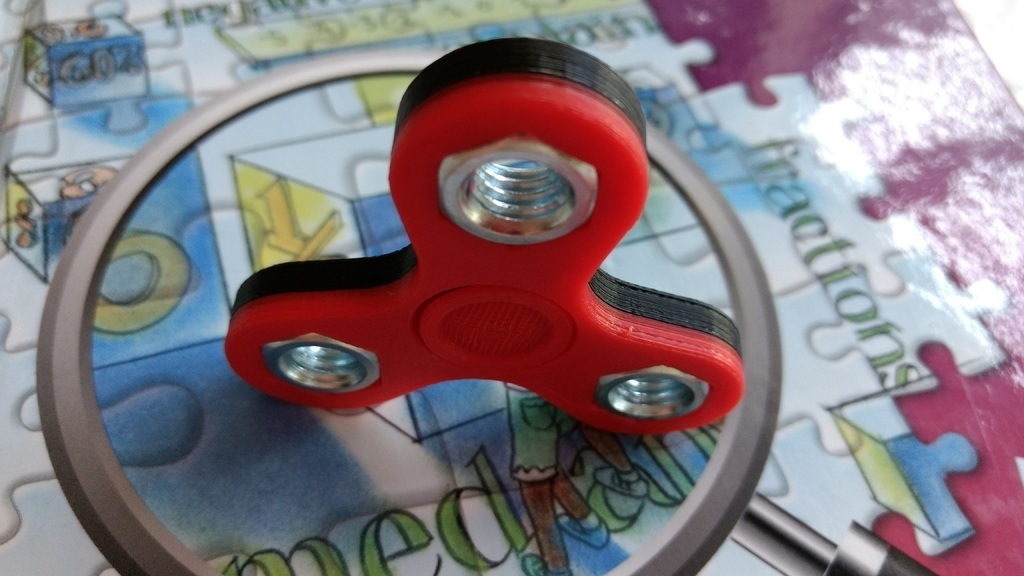 👌 Fidget spinner with built in plastic bearing using 3/8" nuts・Free 3D ...