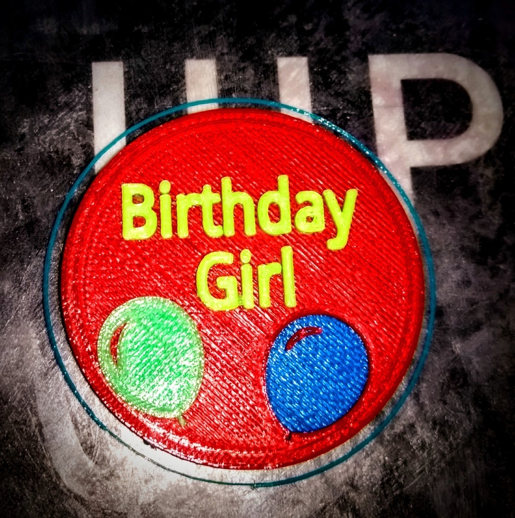 🎂 Multicolored Happy Birthday Button with magnetic back・Free 3D File ...