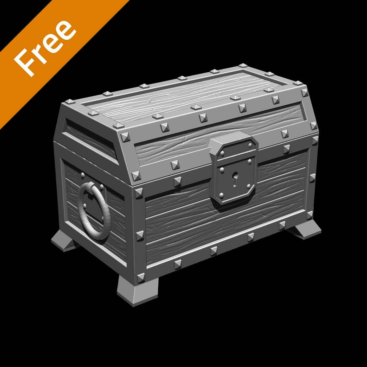 🆓 FREE - Basic Chest - dungeon terrain・Free 3D File for ・Cults