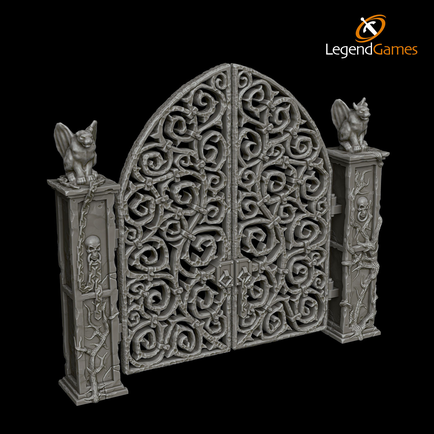 Gothic Cemetery Gates Cemetery Gates 02 C4d