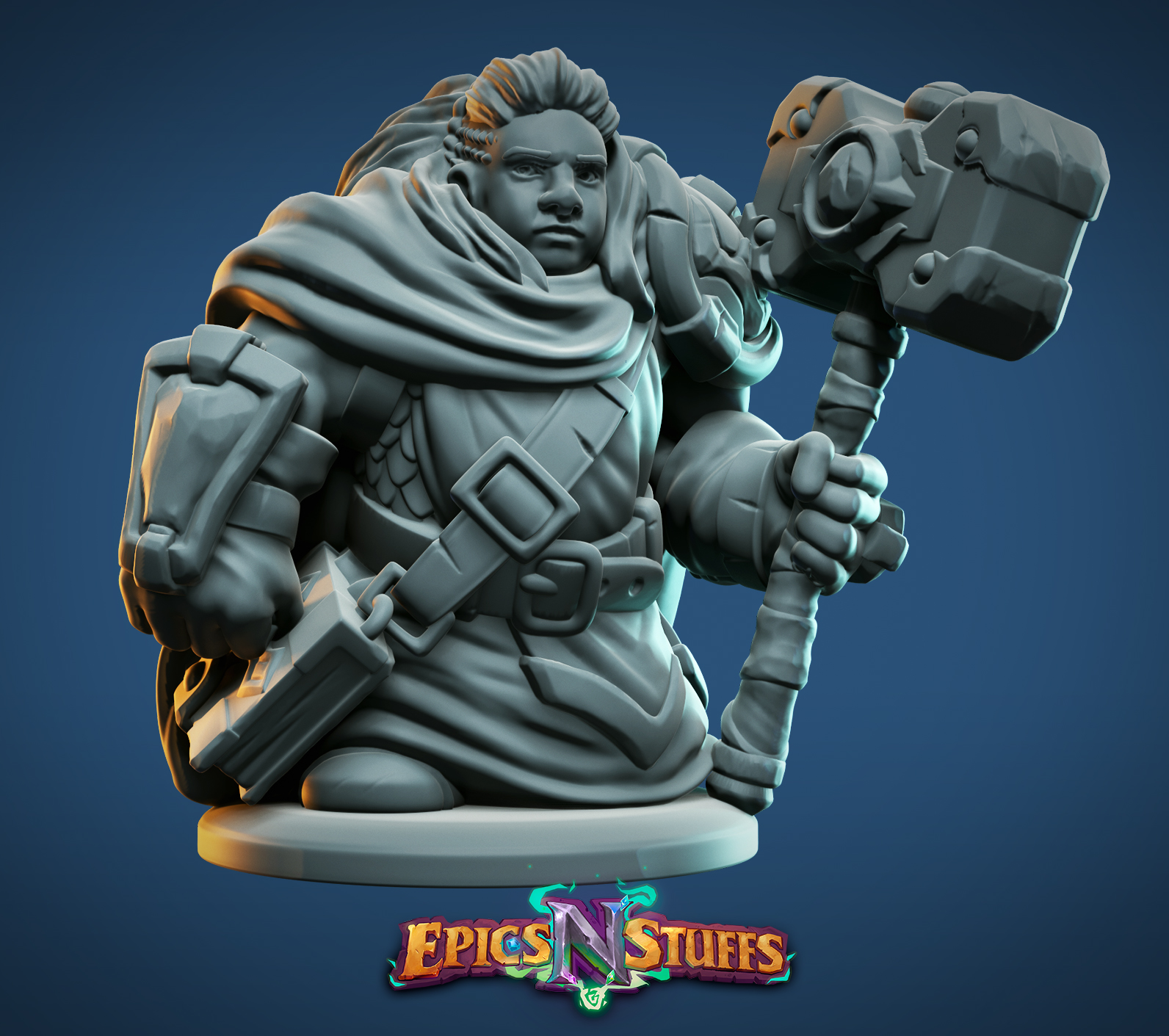 Файл STL Dwarven Female Paladin Miniature - pre-supported ♀️ ・Модель ...