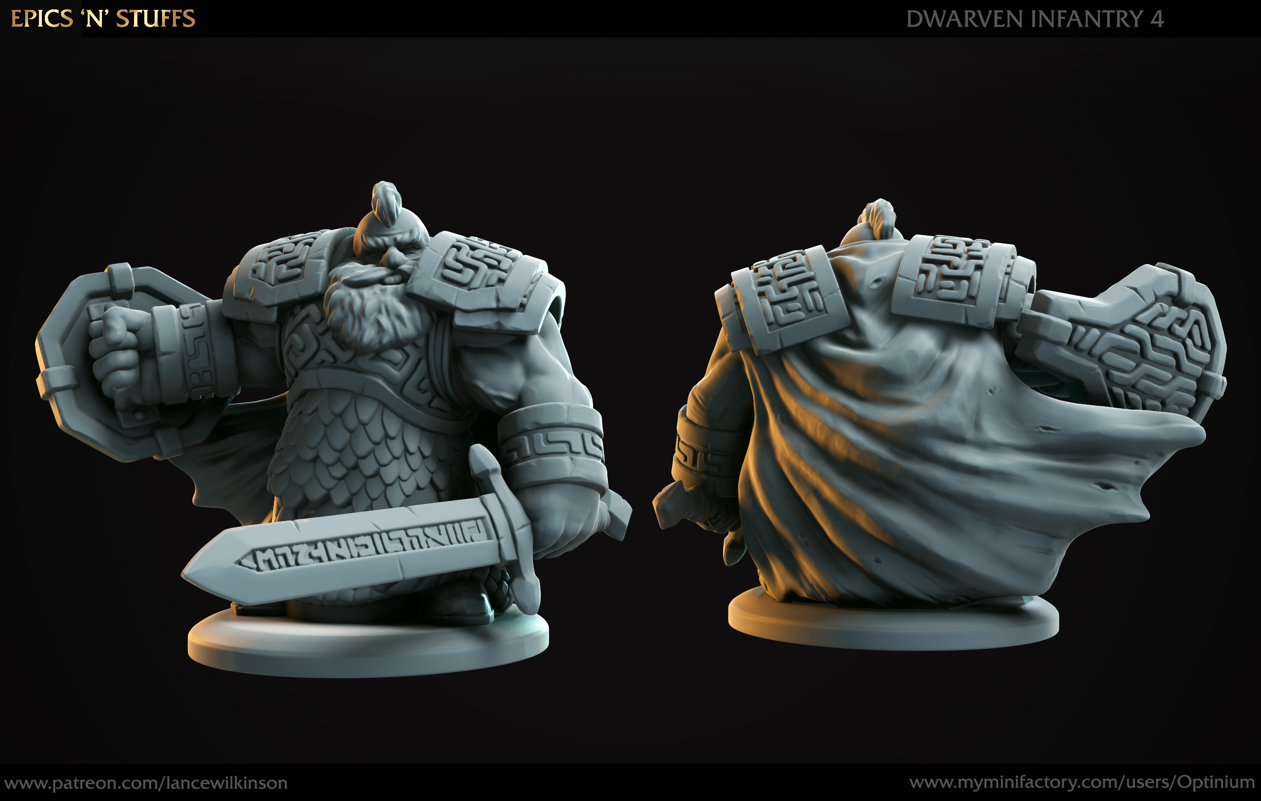 STL file Dwarven Infantry 04 Miniature - Pre-Supported 🎲 ・3D printer ...