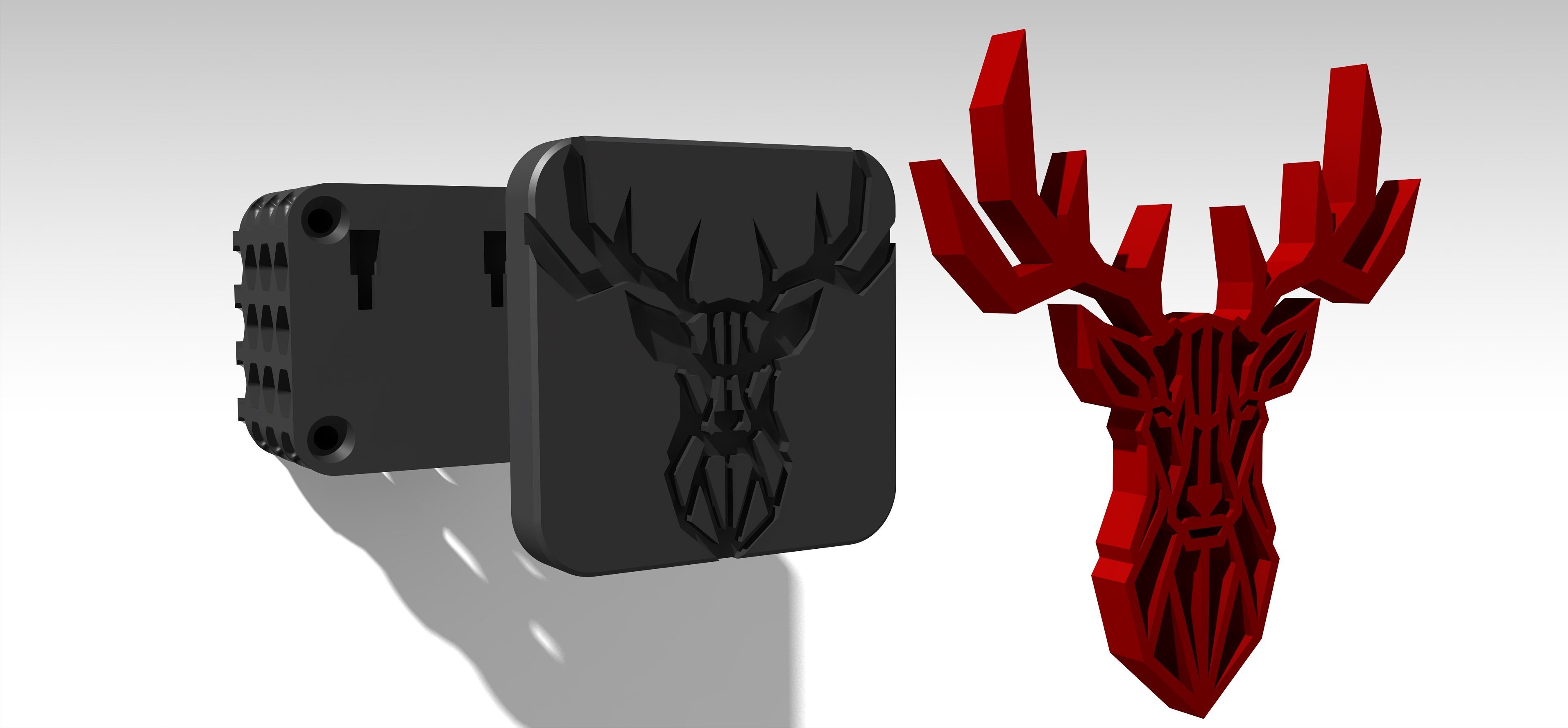 3D printable Deer Wall Sculpture 2D II・Cults