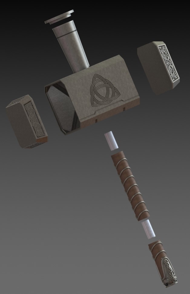 STL file Mjolnir (in real size ) 🔨 ・3D printing design to download・Cults