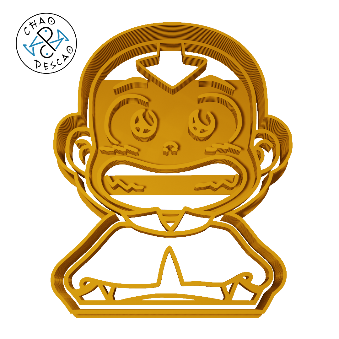 STL file Aang - Avatar the Last Airbender - Cookie Cutter - Fondant ...