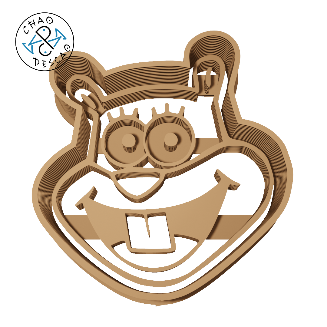 STL file Sandy Cheeks - Spongebob - Cookie Cutter - Fondant 🍪 ・3D ...