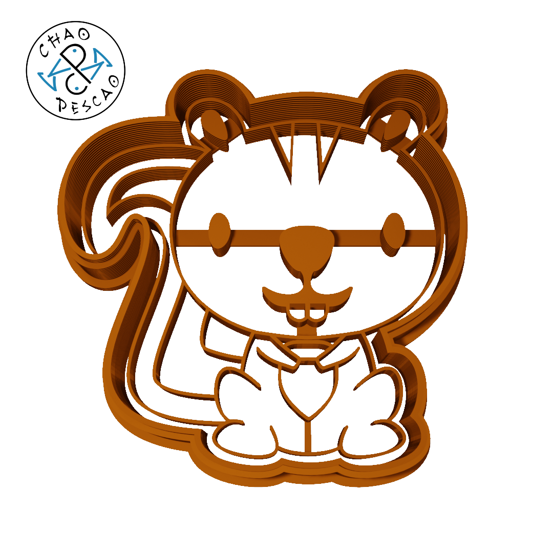 STL file Chipmunk - Forest Animals - Cookie Cutter - Fondant - Polymer ...