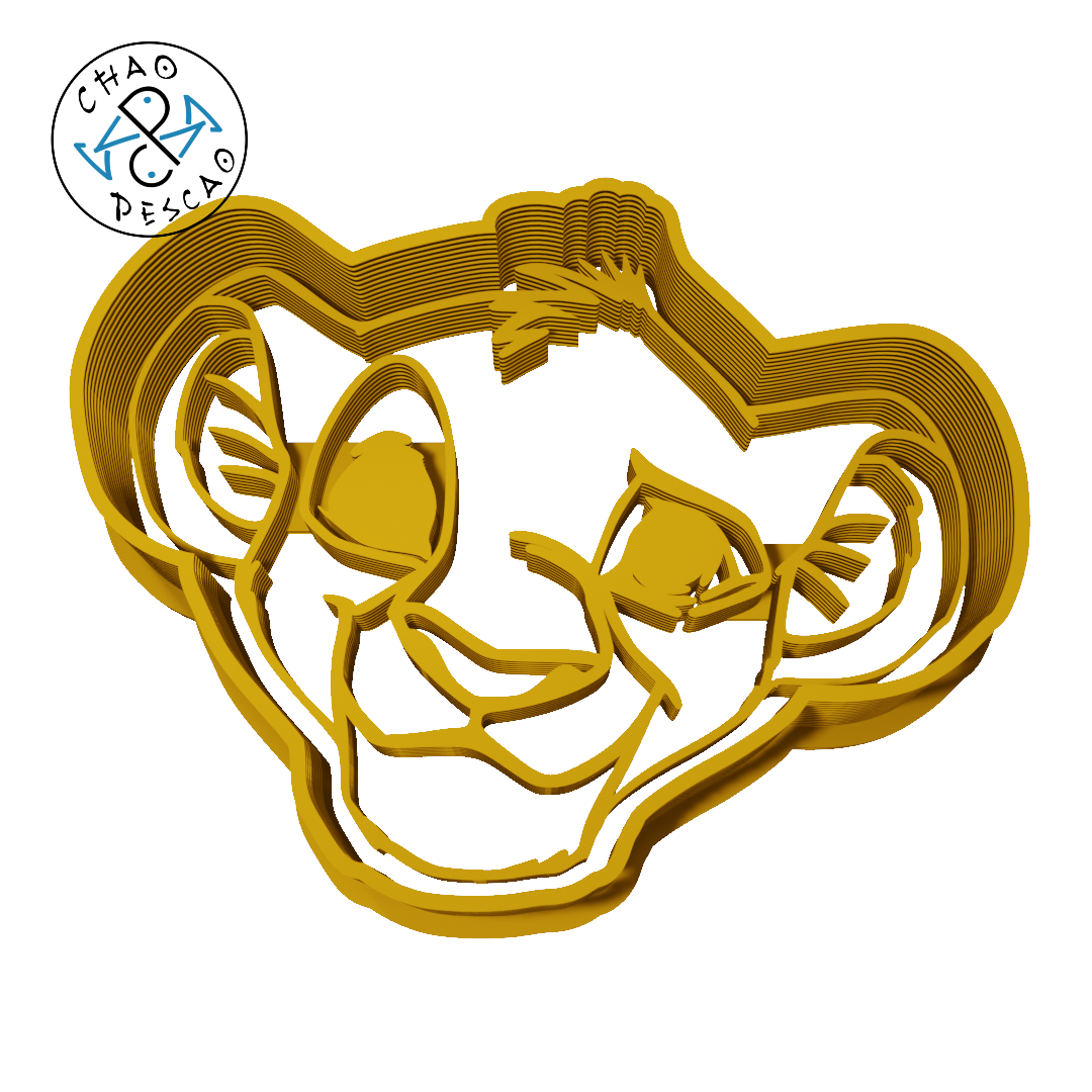 STL file Simba - The Lion King - Cookie Cutter - Fondant - Polymer Clay ...