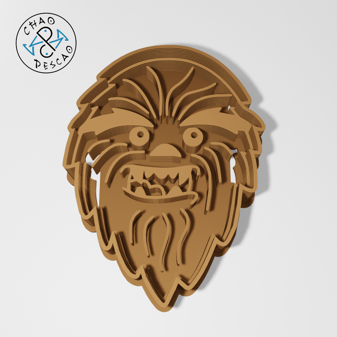 STL file Chewbacca Head - Star Wars - Cookie Cutter ⭐ ・Design to ...