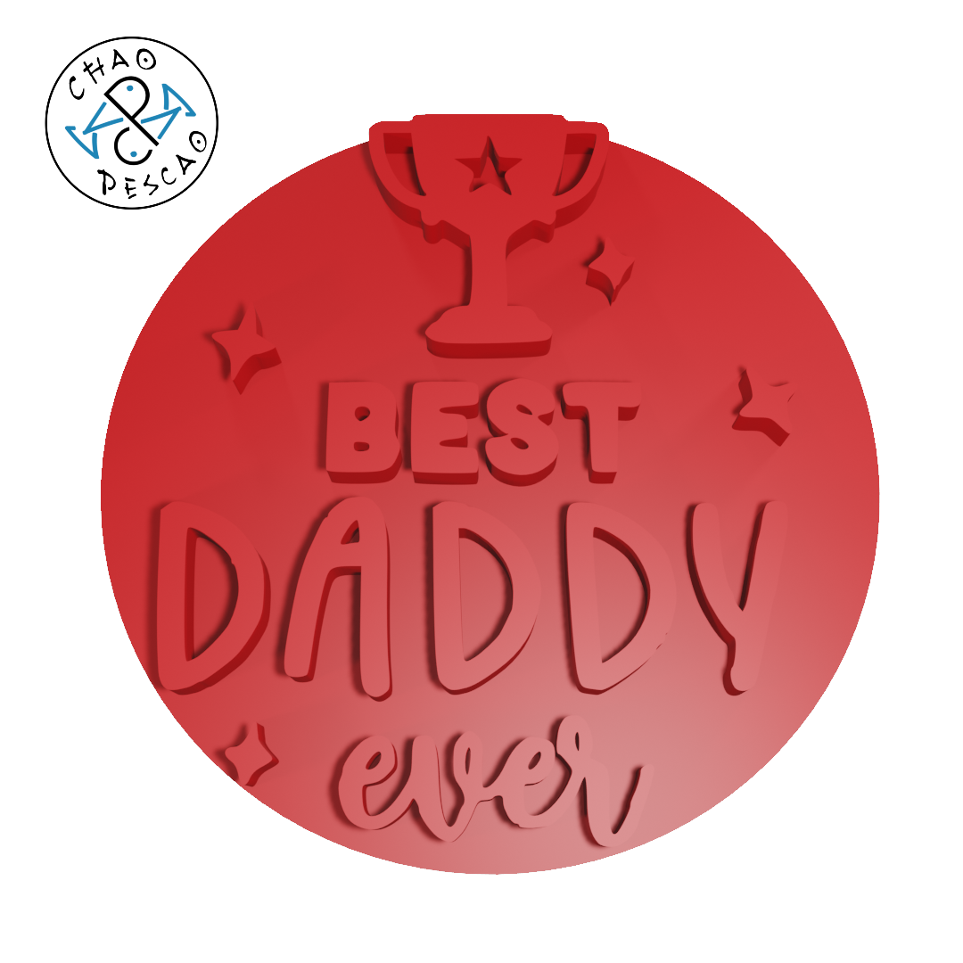 STL file Best Daddy Ever - Stamp Embosser - Cookie - Fondant 🍪 ・3D ...
