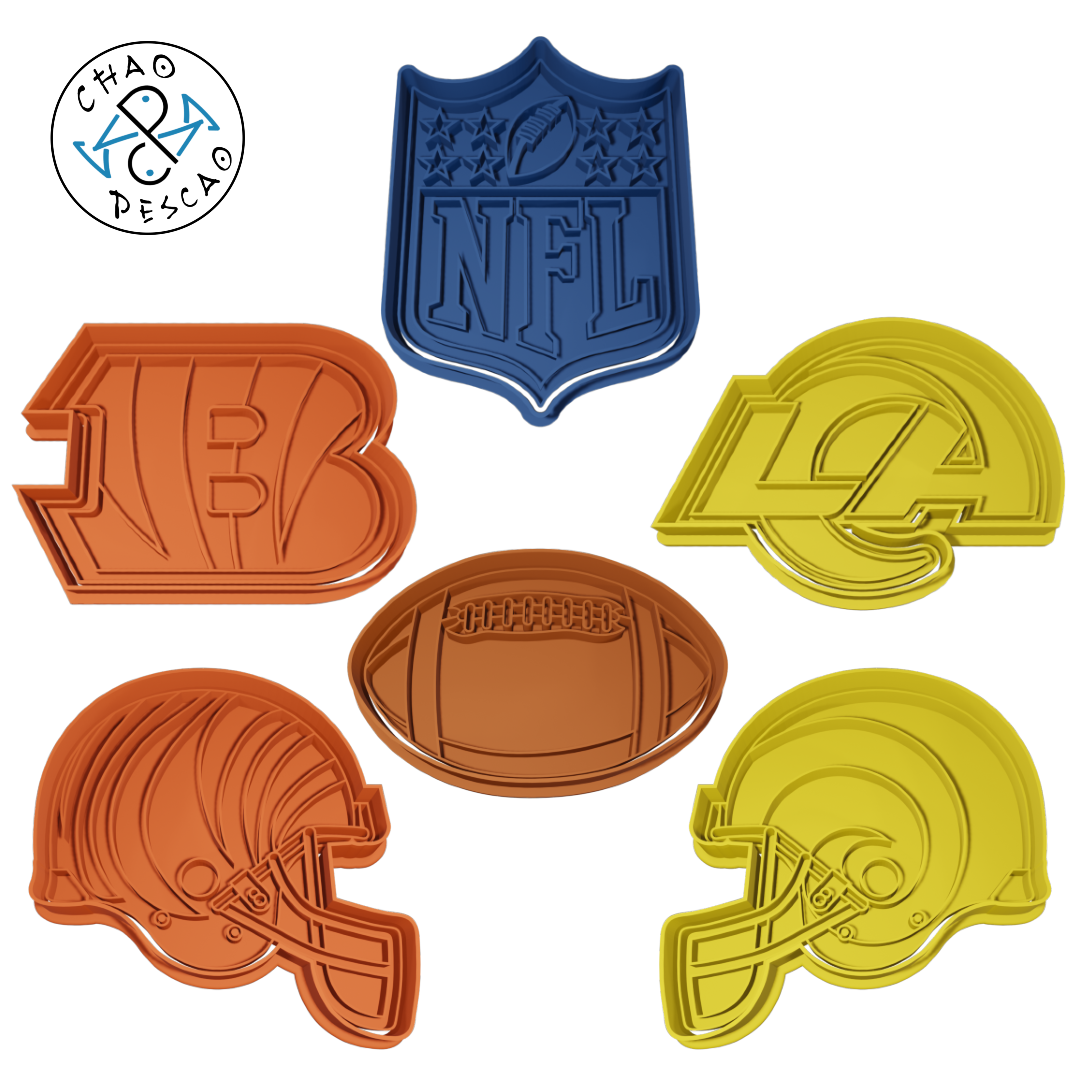 🍪 NFL Finals LVI Collection Set - Cookie Cutter - Fondant - Polymer ...