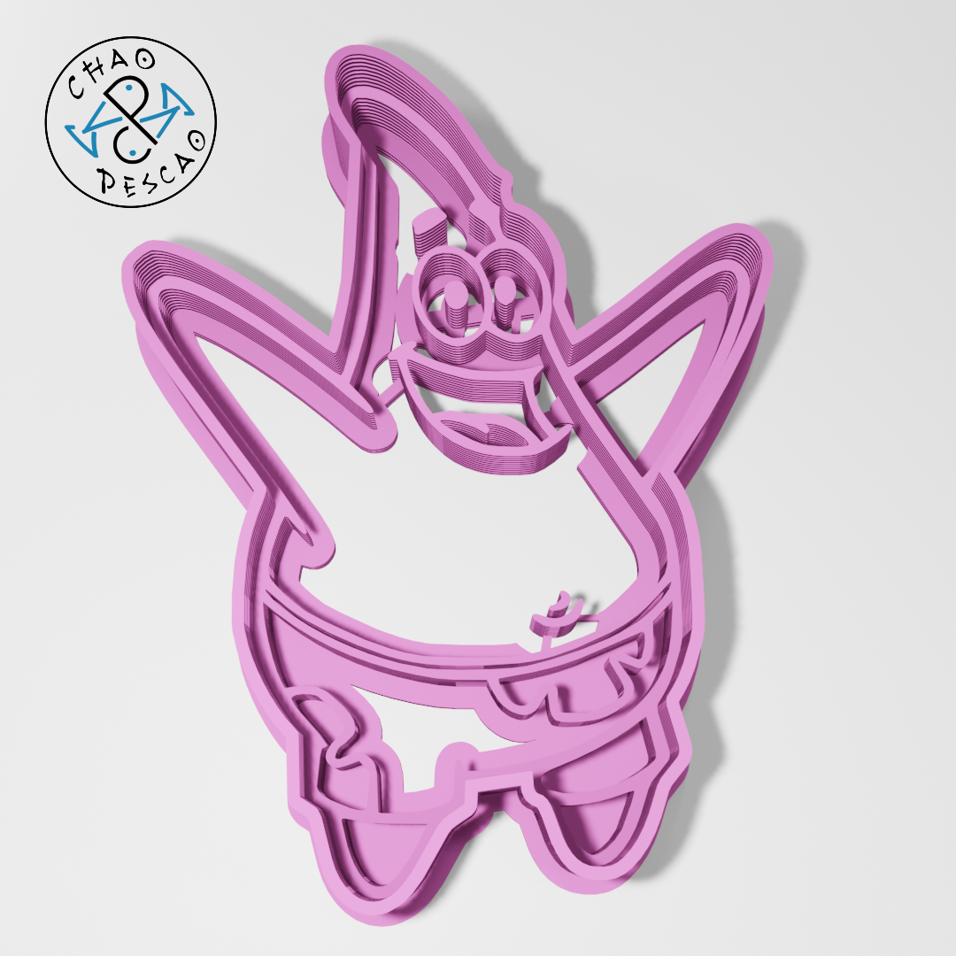 🧽 Patrick Full Bodie - Sponge Bob- Cookie Cutter - Fondant・ STL File ...