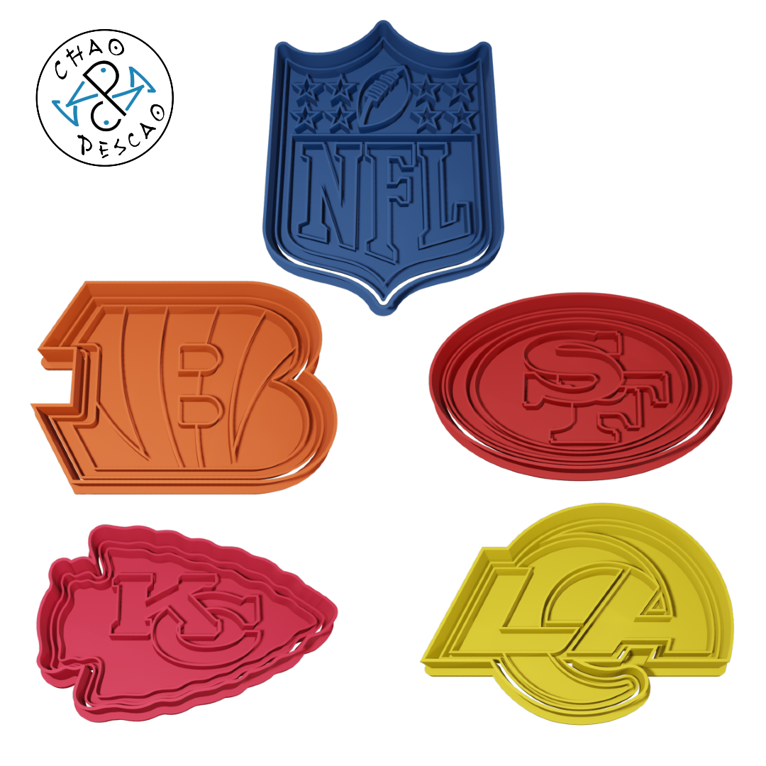 ️ NFL - Play Offs - Football Collection Set - Cookie Cutter - Fondant ...