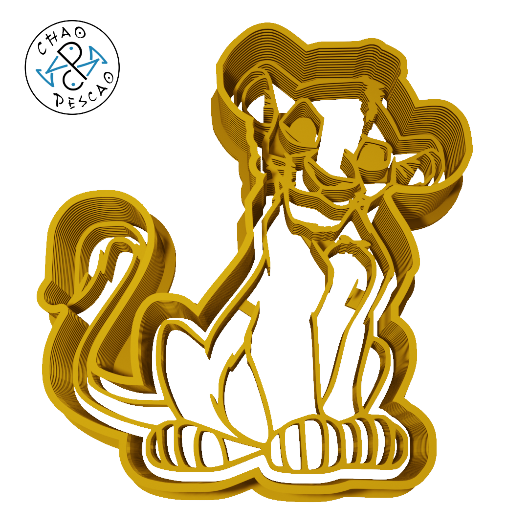 STL file Simba - The Lion King - Cookie Cutter - Fondant - Polymer Clay ...
