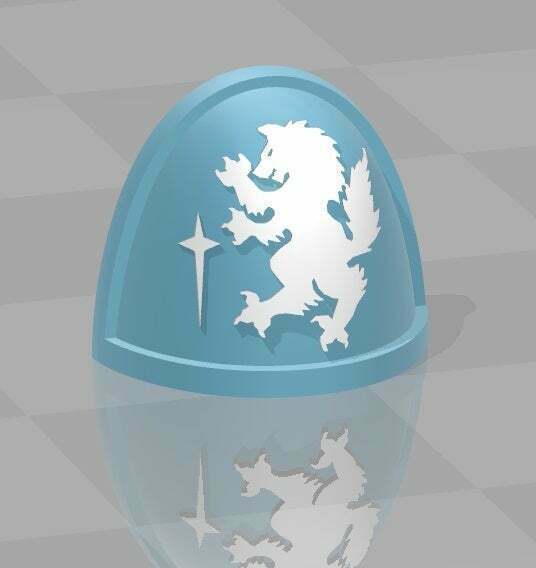 🛰 Space Wolves Company of the Great Wolf Shoulder Pads・Free STL File ...