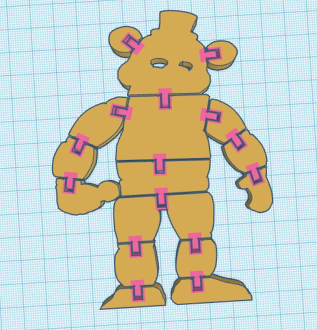 STL file Freddy FNAF Flexi articulated 🎮 ・3D printable design to ...