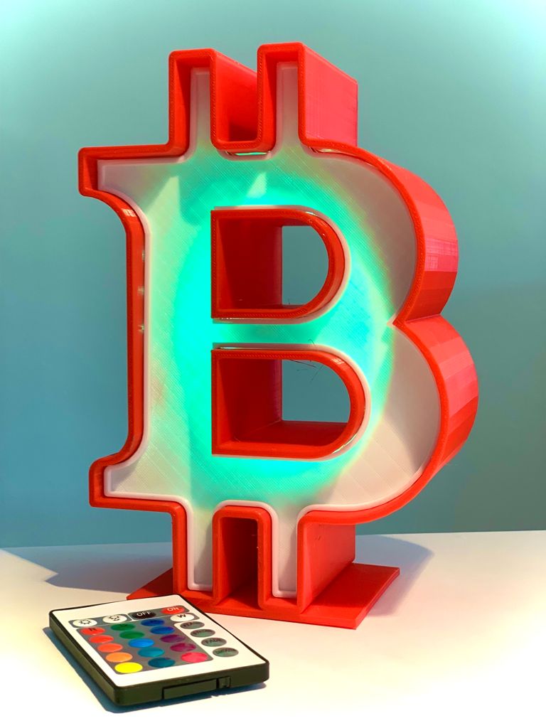 STL file bitcoin light 🎨 ・Model to download and 3D print・Cults