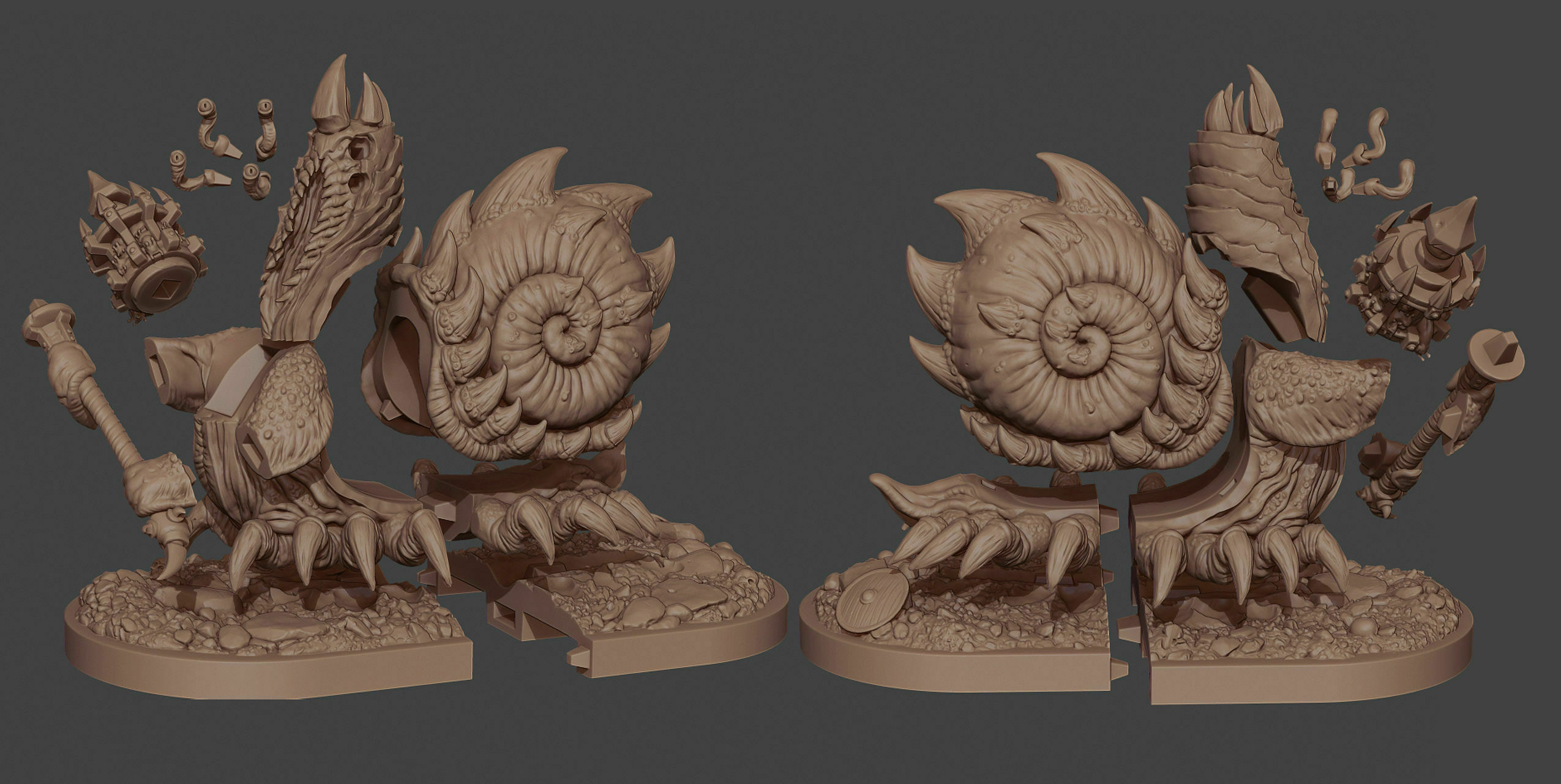 STL file The Battle Snail 🐌 ・3D print model to download・Cults