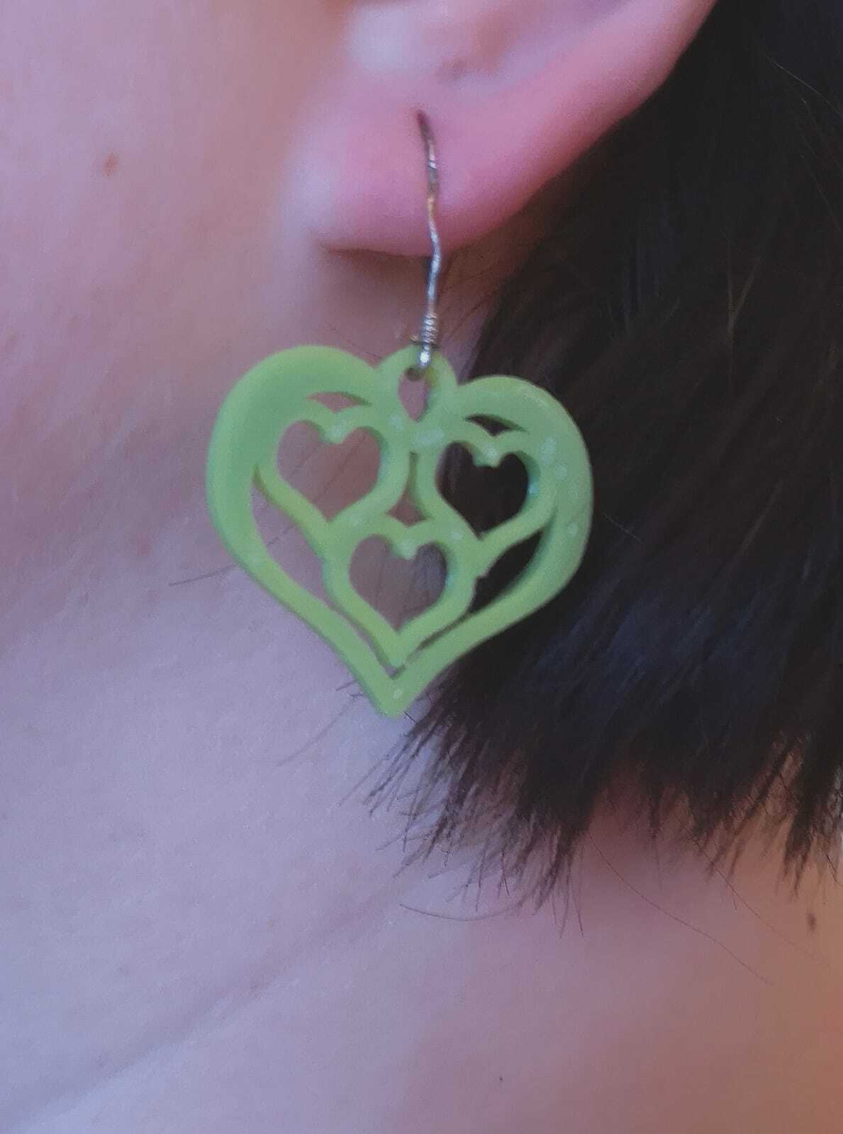 Free STL file Heart Shaped Earring & Charm Gift! 💜 ・3D printer design ...