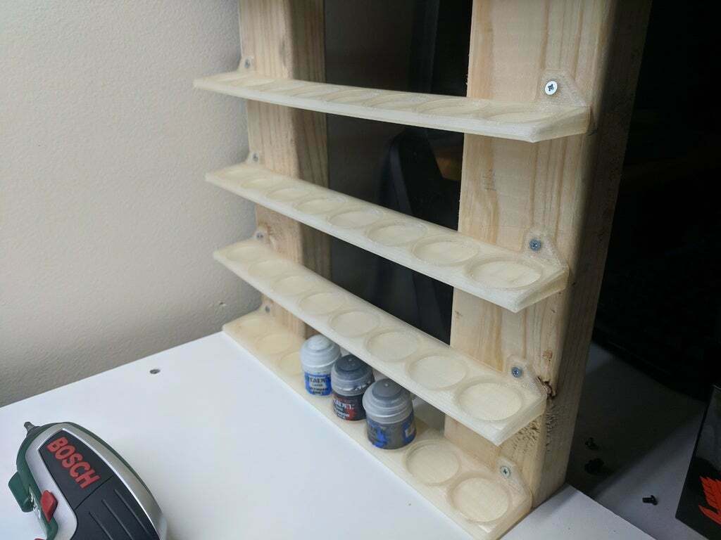🎨 Paint Holder Shelf for Citadel Paints・Free STL File for ・Cults