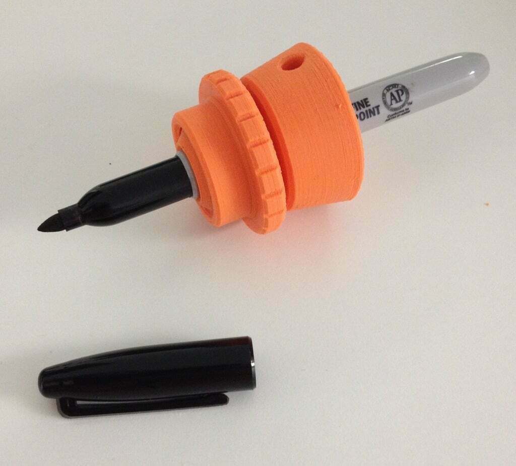 Fichier STL gratuit Une monture Sharpie pour le robot FirePick Delta 🤖 ...