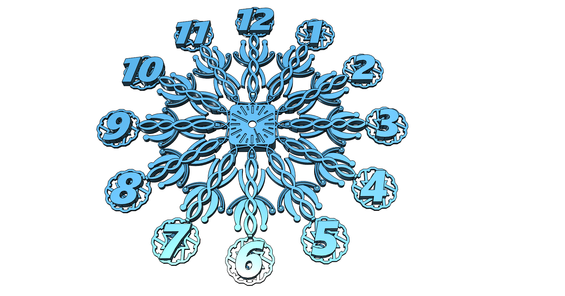 Free 3D file Wall clock multicolor 🕰️ ・Template to download and 3D ...