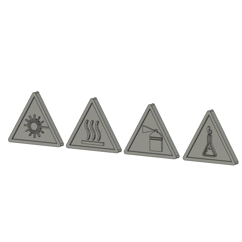 Free STL file Warning Signs ⚠️ ・3D printable model to download・Cults