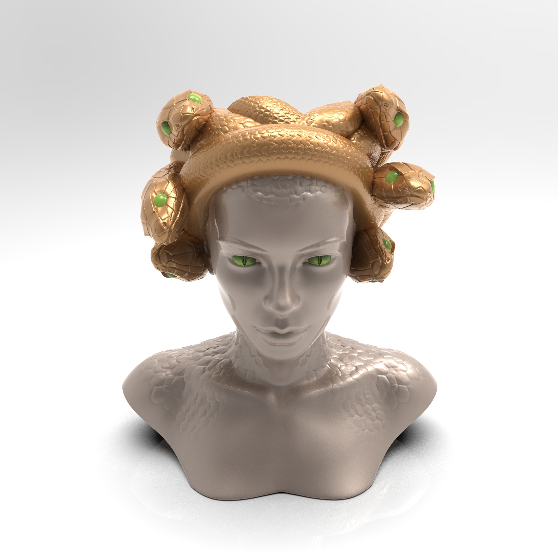 🪴 Medusa Gorgon pot stl・ STL File for ・Cults