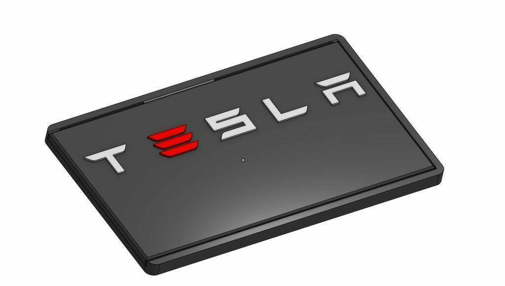 🔑 Tesla Key Card and House Key Holder・Free STL File for ・Cults