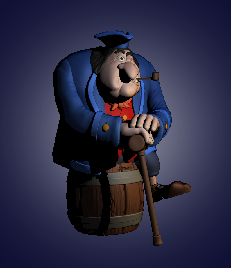 STL file Pirate John Silver | Treasure Island 🏴‍☠️ ・3D printer model to ...