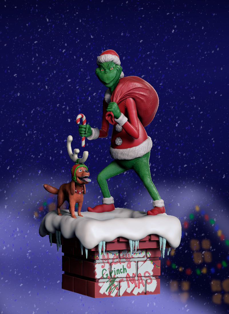 STL file The Grinch 🎄・3D printing template to download・Cults