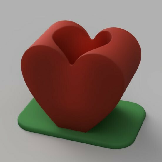 STL file Cactus heart pot 🌵 ・Template to download and 3D print・Cults