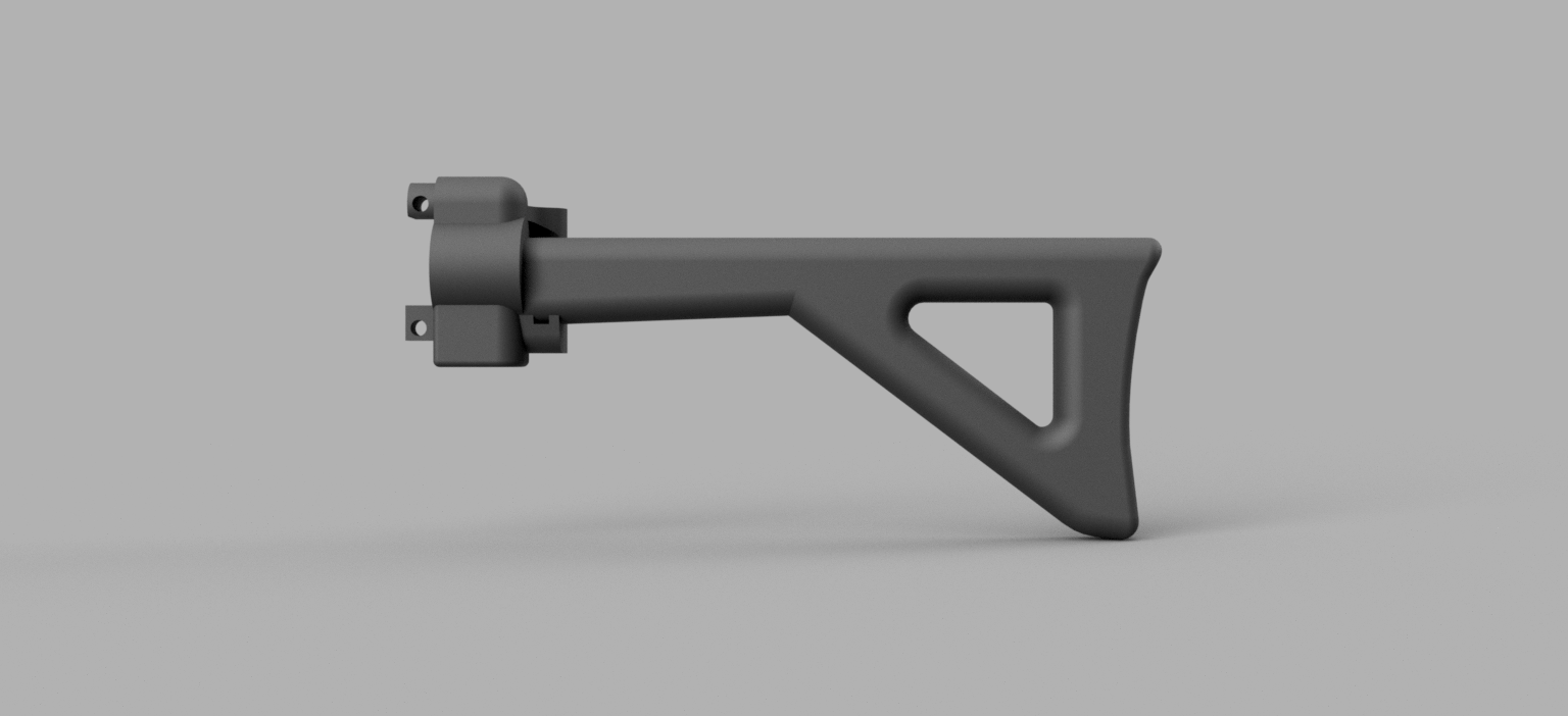 🔫 R3D Airsoft Folding Stock for TM mp5k・ STL File for ・Cults