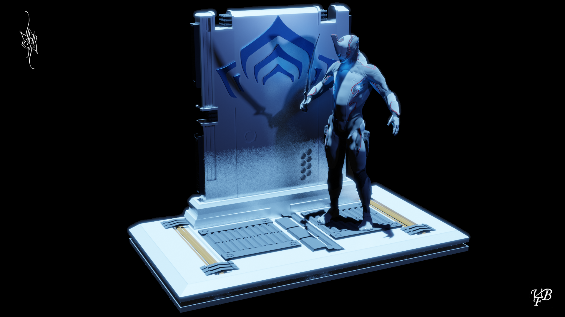 🎨 Excalibur from Warframe - Fan art・ STL File for ・Cults