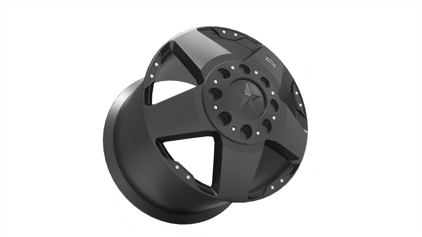 🛞 XD-Series Rockstar Dually Matte Black Rear Wheel・ STL File for 3D ...
