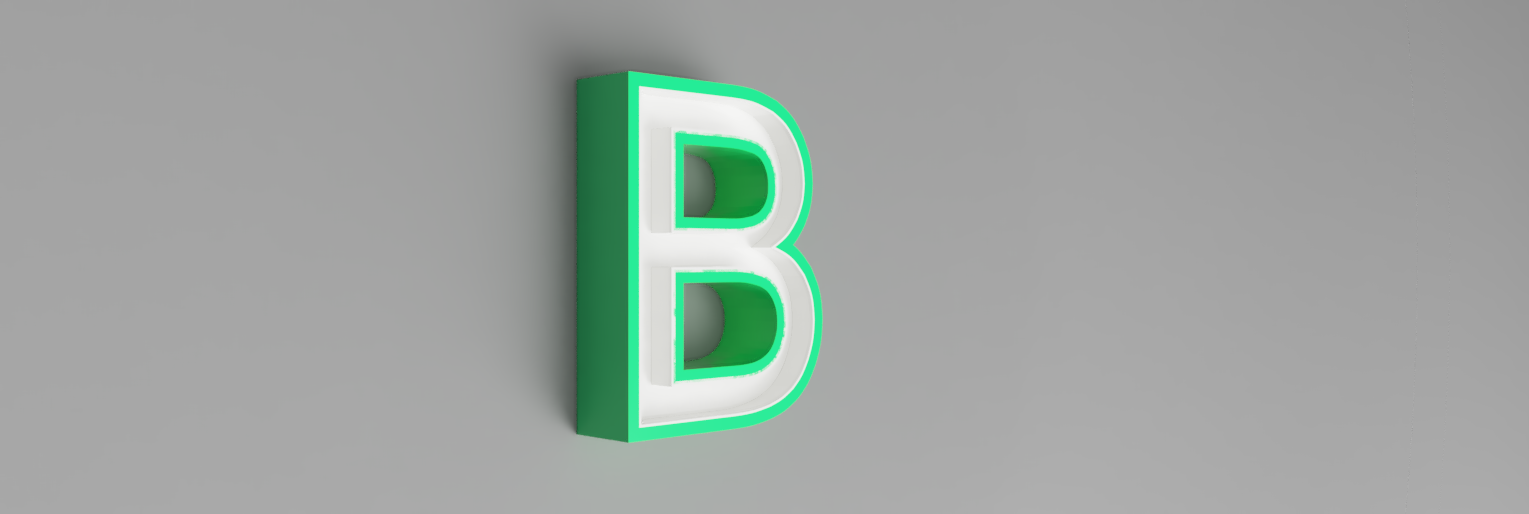 Free STL file Led sign letter B 🖼️ ・3D printer design to download・Cults