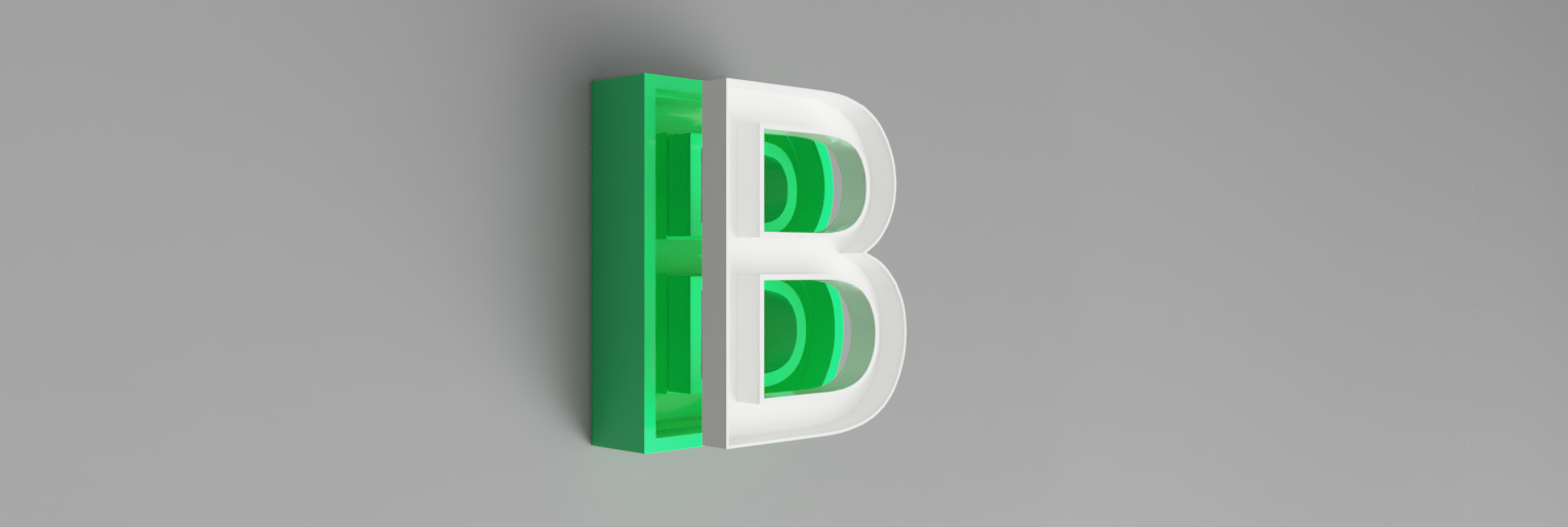 Free STL file Led sign letter B 🖼️ ・3D printer design to download・Cults