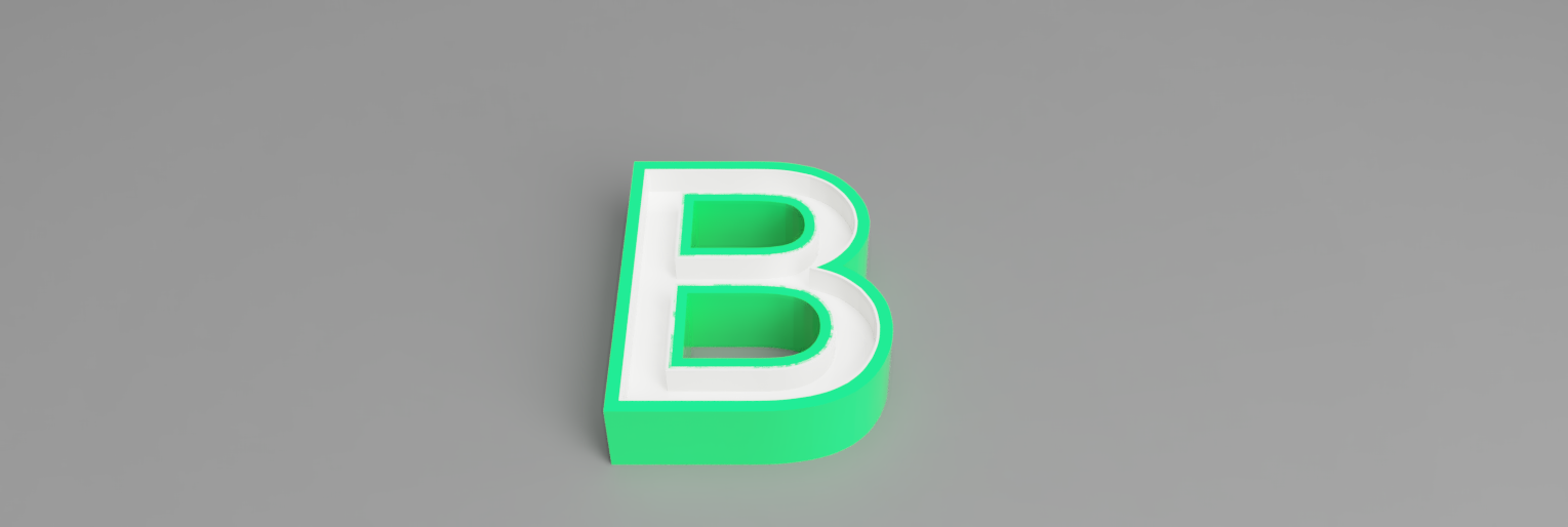 Free STL file Led sign letter B 🖼️ ・3D printer design to download・Cults