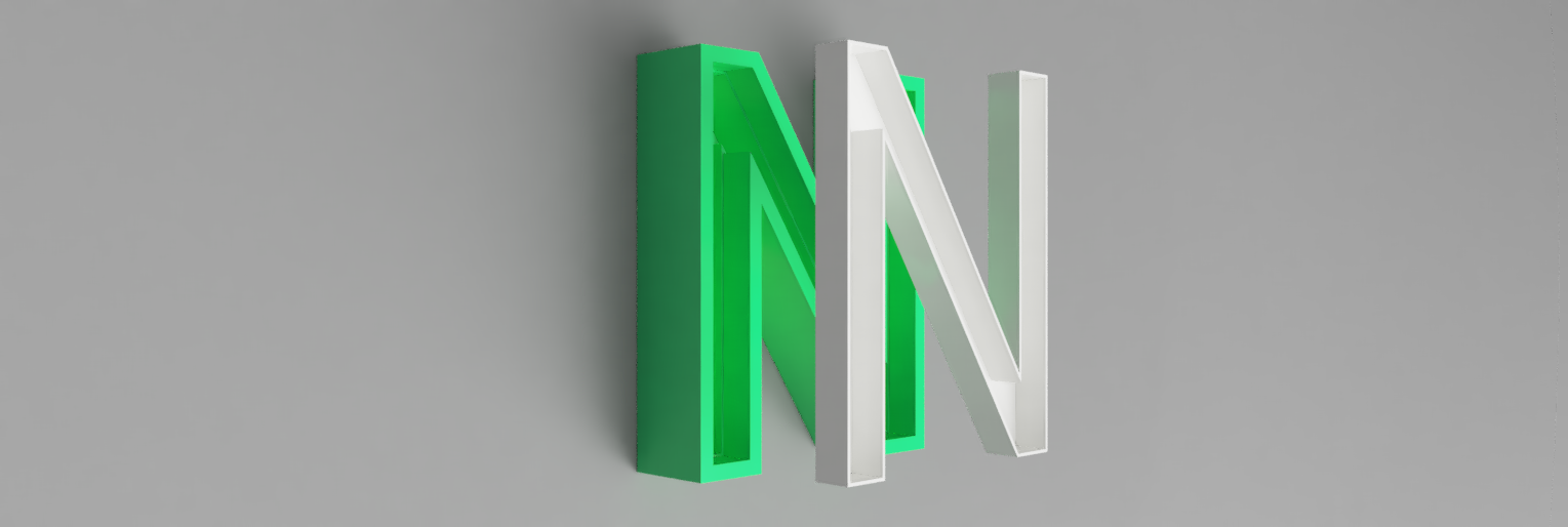 Free STL file Led sign letter N 🖼️ ・3D print model to download・Cults