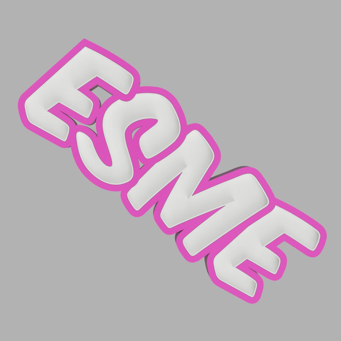 Archivo 3D NAMELED ESME - LÁMPARA LED CON NOMBRE 🏠 ・Modelo para ...