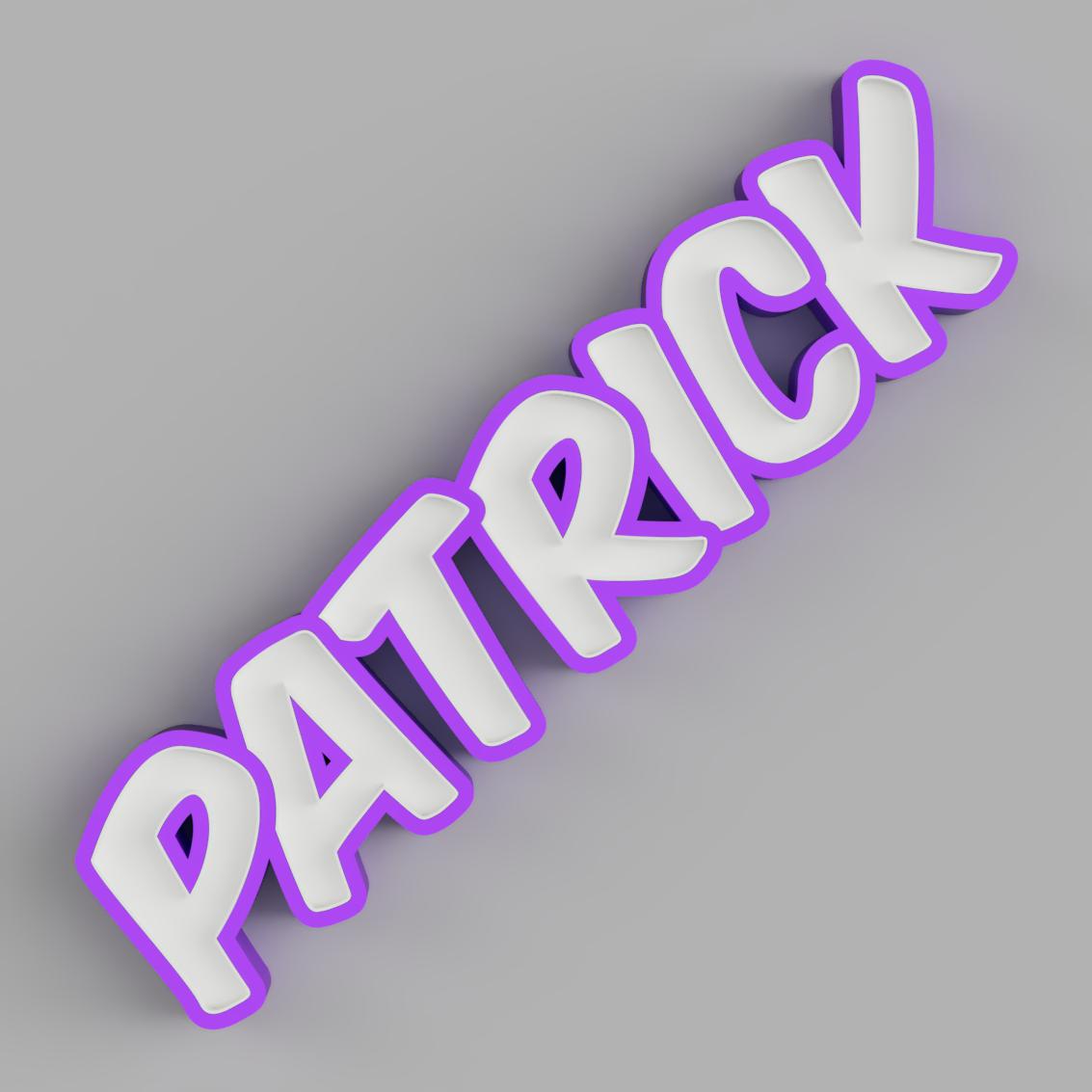 3D file NAMELED PATRICK - LED LAMP WITH NAME 🔦 ・Design to download and ...