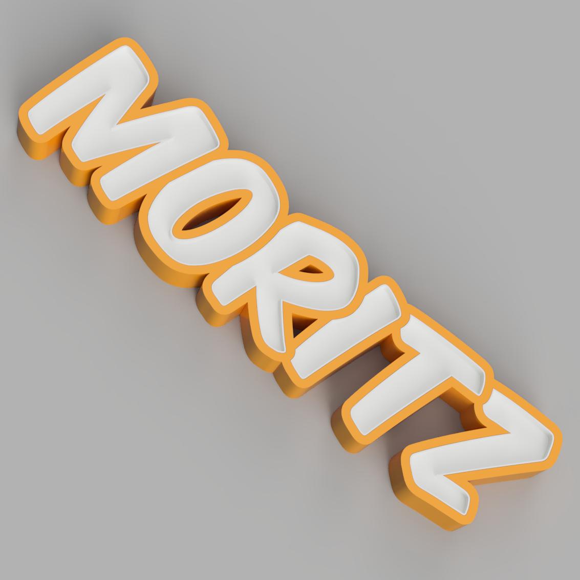 3D file NAMELED MORITZ - LED LAMP WITH NAME 🔦・3D print model to ...