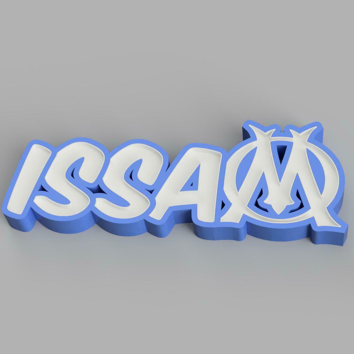 3D file NAMELED ISSA (OM) - LED LAMP WITH NAME 🔦 ・3D printer design to download・Cults