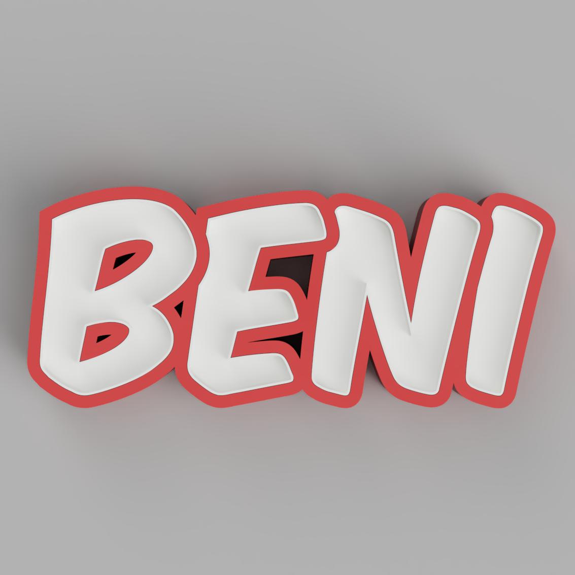 3D file NAMELED BENI - LED LAMP WITH NAME 🔦 ・Design to download and 3D ...