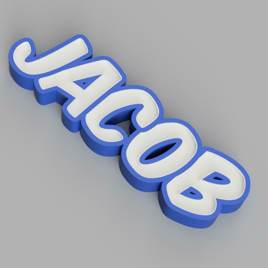 3D file NAMELED JACOB - LED LAMP WITH NAME 🔦 ・Template to download and ...