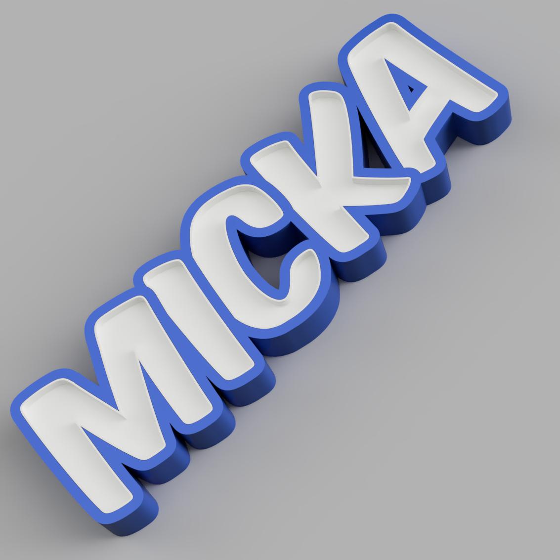 3D file NAMELED MICKA - LED LAMP WITH NAME 🔦・Model to download and 3D ...