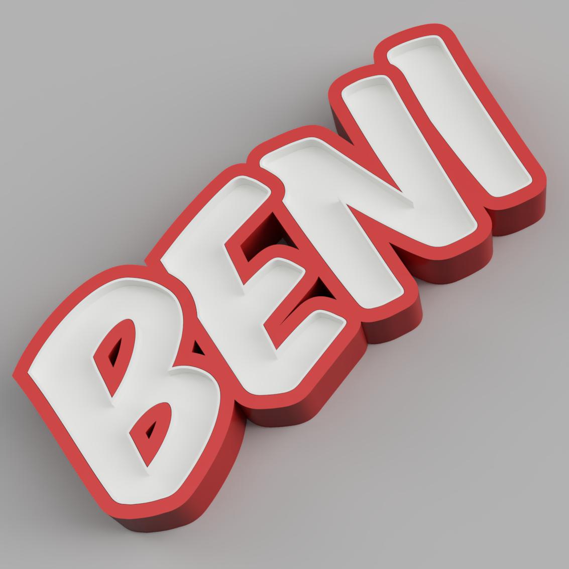 3D file NAMELED BENI - LED LAMP WITH NAME 🔦 ・Design to download and 3D ...