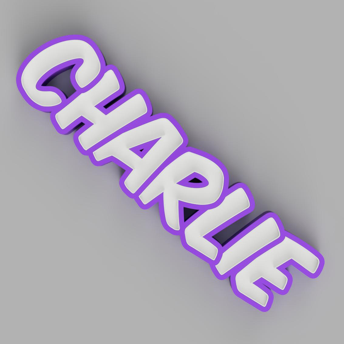 3D file NAMELED CHARLIE - LED LAMP WITH NAME 🔦 ・3D printable design to ...