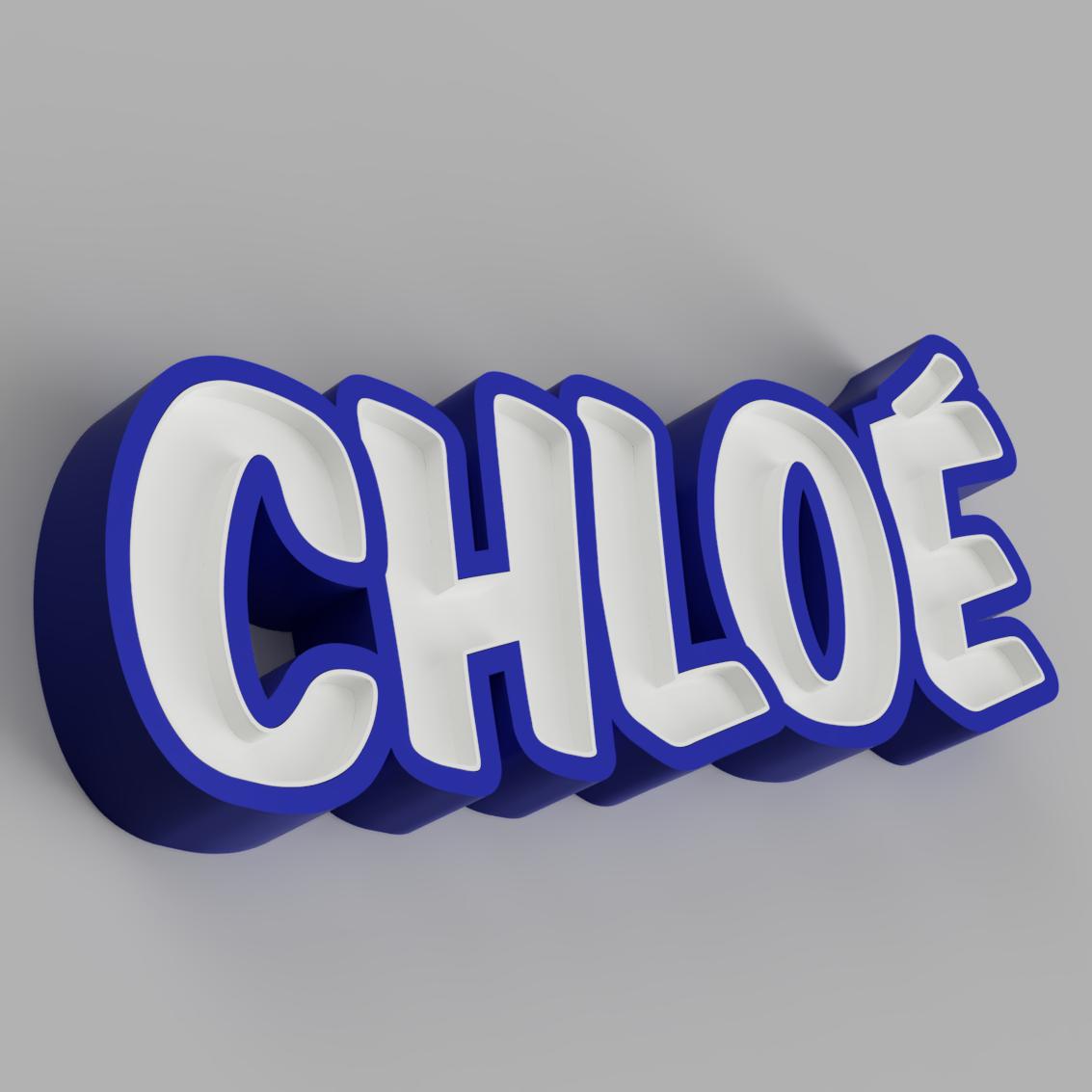 Archivo 3D NAMELED CHLOÉ - LÁMPARA LED CON NOMBRE 🏠 ・Plan imprimible en ...